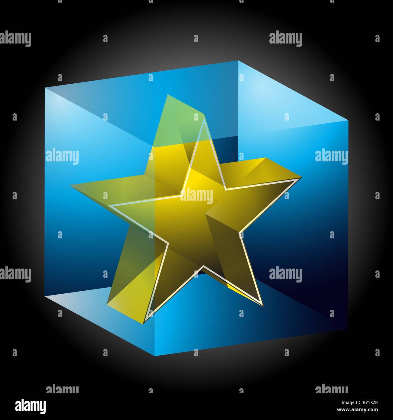 An image of an ice encased star Stock Photo - Alamy