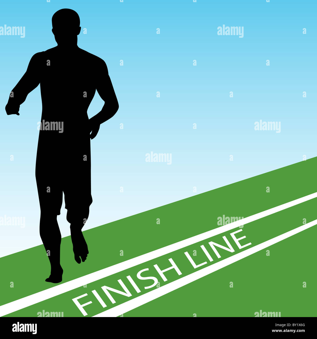 An image of a runner at the finish line Stock Photo - Alamy