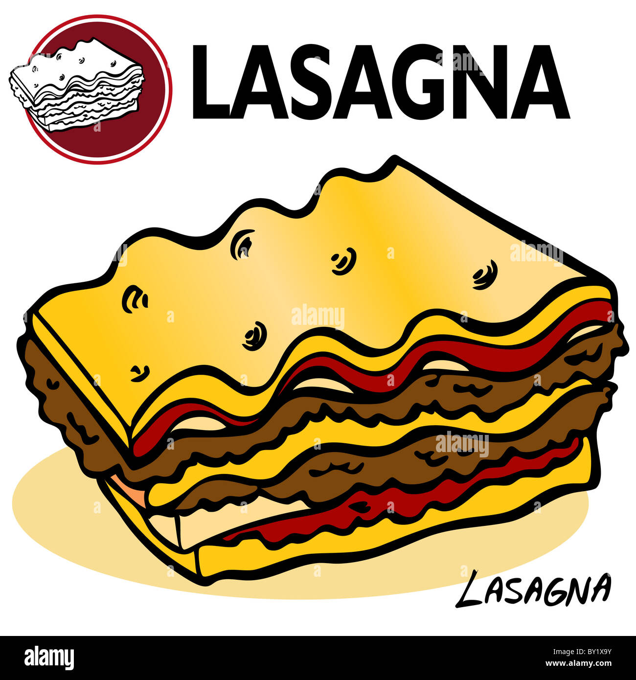 An image of a Lasagna Slice Stock Photo - Alamy