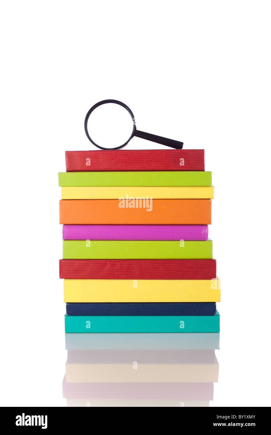 Finding the right book and best information Stock Photo - Alamy