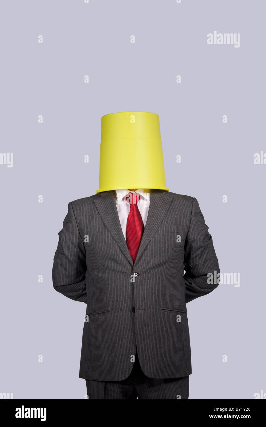 Man bucket covering head hi-res stock photography and images - Alamy