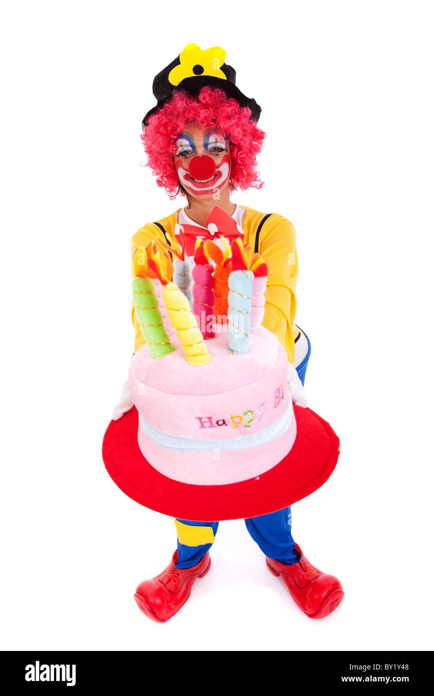 Clown on carnival hat Cut Out Stock Images & Pictures - Alamy