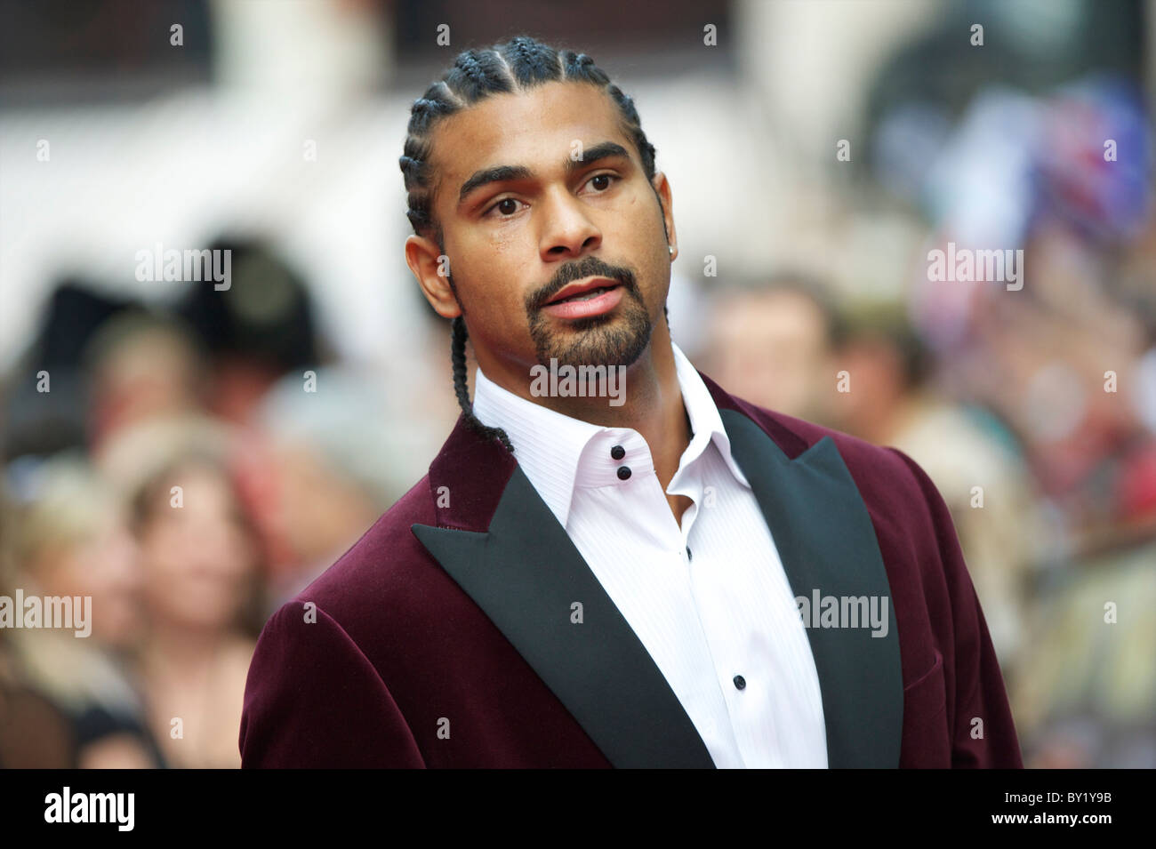 World chamption pugilist David Haye arrives for the premiere of 'The ...