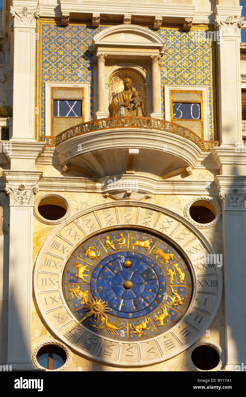 Close up of the astronomical clock face of St Mark's Clock- Venice ...