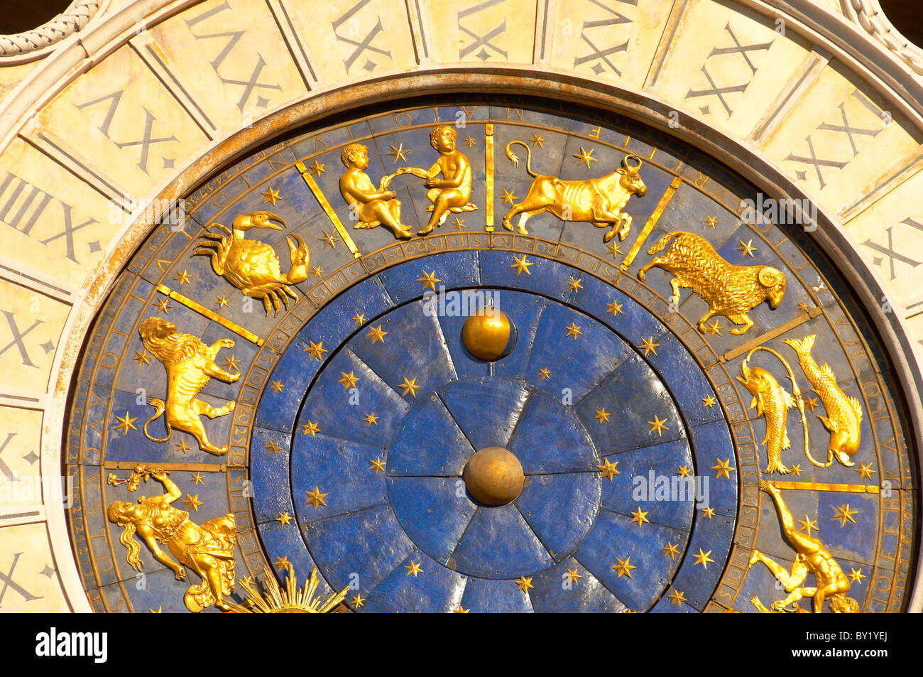 Venetian astronomical clock face hi-res stock photography and images ...