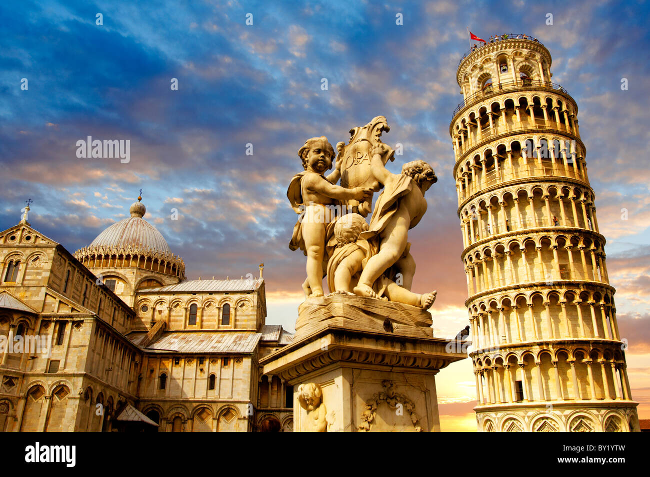 Leaning Tower Pisa One Iconic Stock Photos & Leaning Tower Pisa One ...