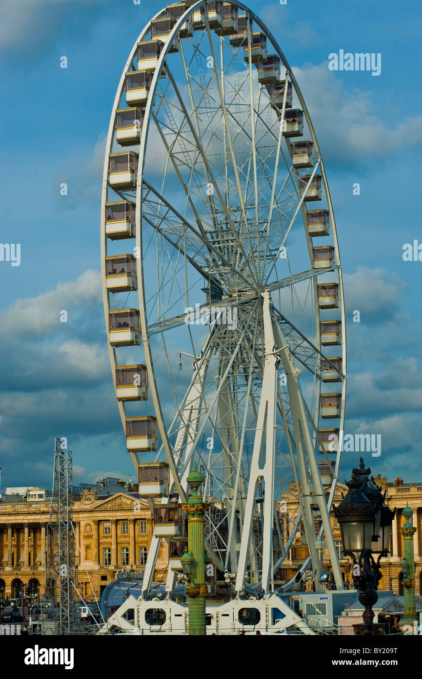 Paris, France, Street Scenes, Big Ferris Wheel, on Place de la Concorde ...