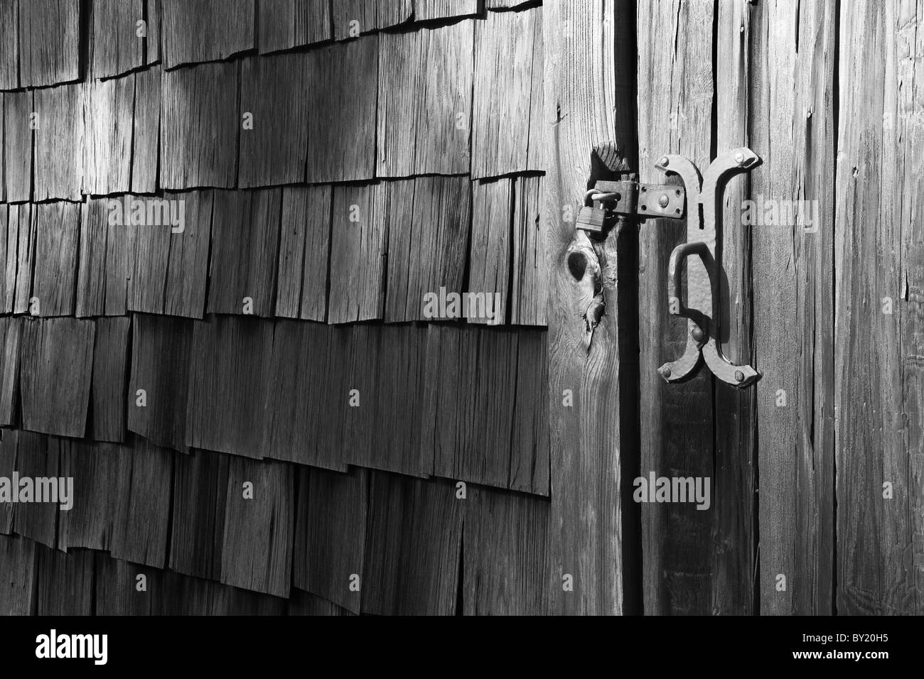 Locked door of Cooper Cabin, Andrew Molera State Park, California Stock ...