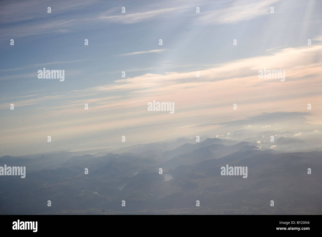 Aerial Views over North Wales Stock Photo - Alamy
