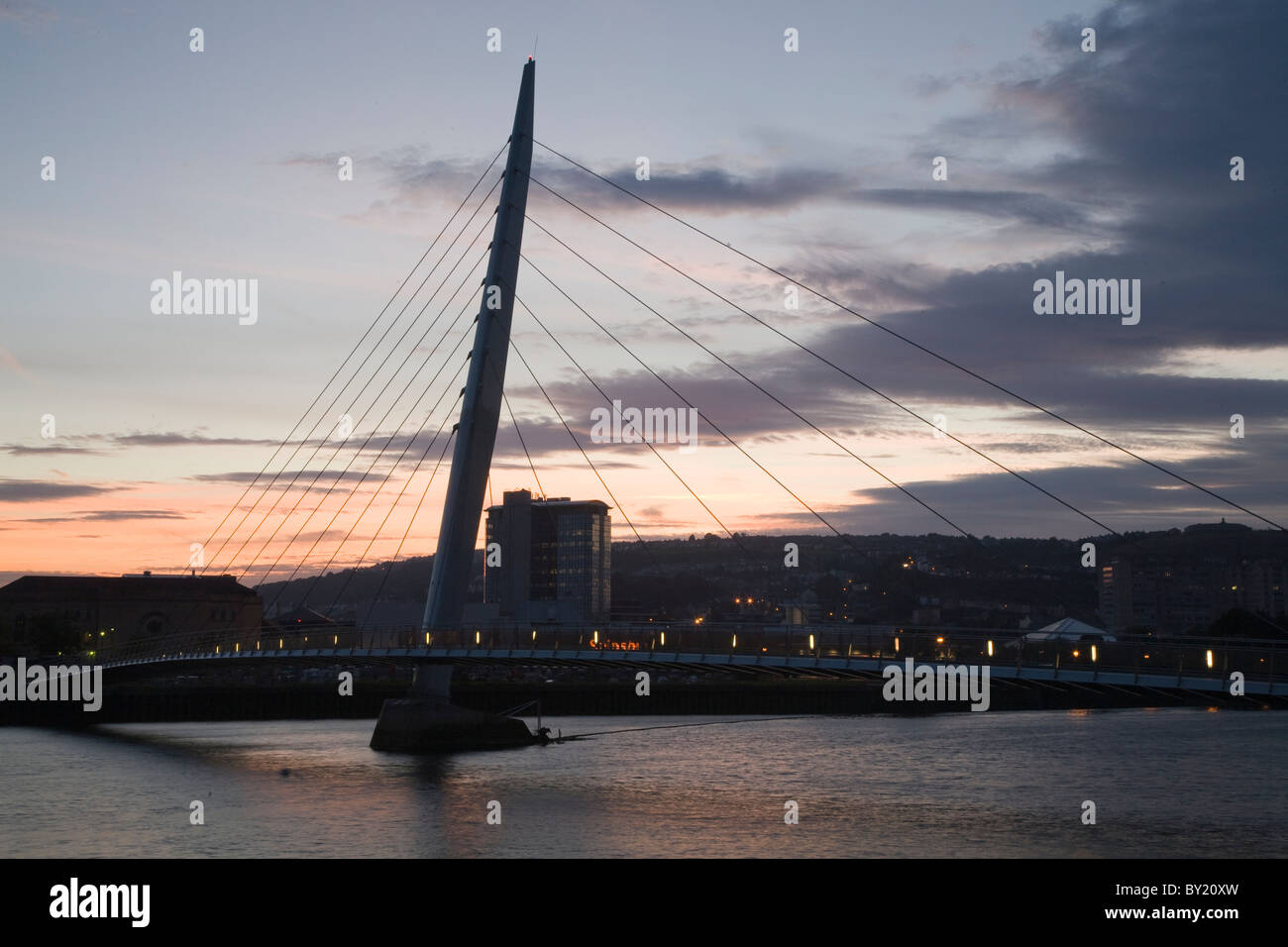 The Sail Bridge, Swansea, SA1 Stock Photo - Alamy