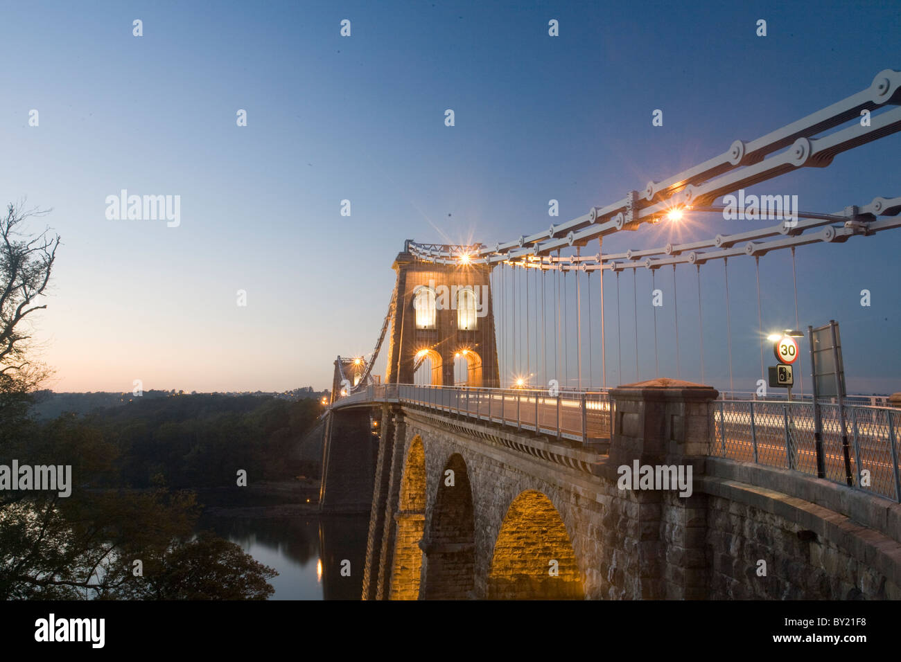 Menai Bridge, Bangor Stock Photo - Alamy