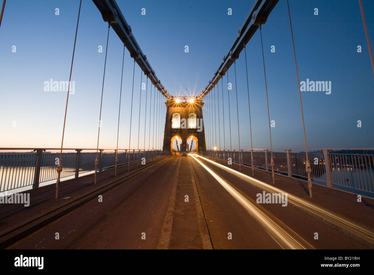 Menai bridge night hi-res stock photography and images - Alamy