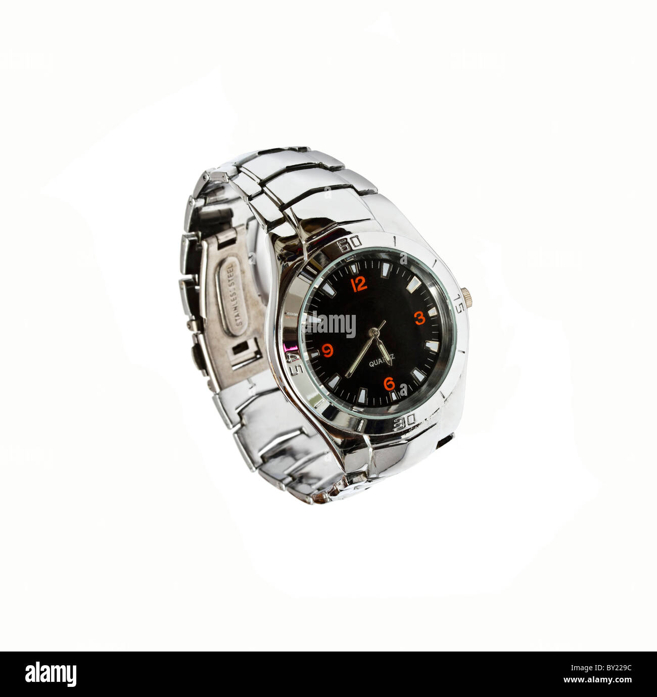 Wristwatch - Isolated on white background Stock Photo - Alamy