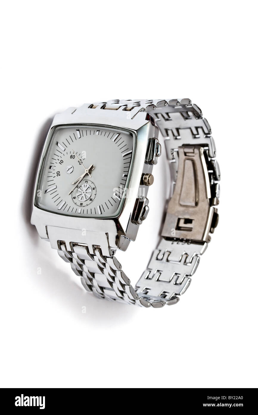 Fashion wristwatch isolated on white background Stock Photo - Alamy