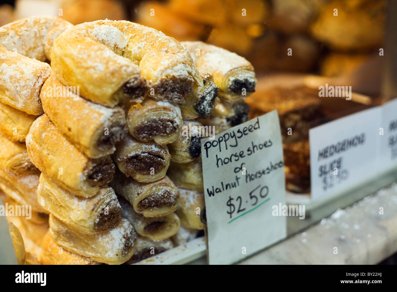Australia, Victoria, Melbourne. Pastries for sale at Queen Victoria ...