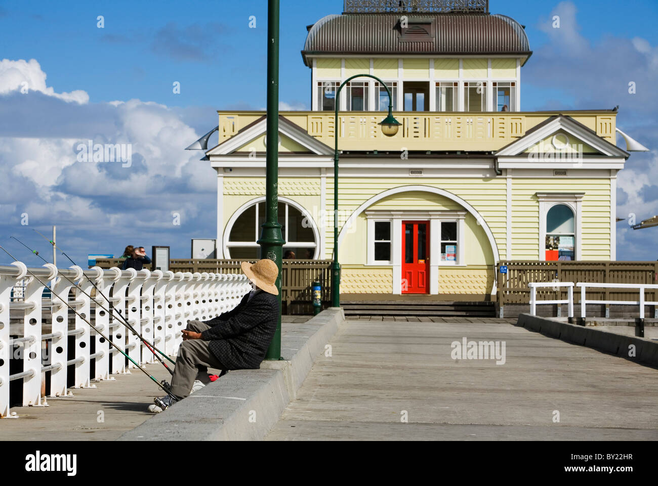 Australia, Victoria, Melbourne, St Kilda. Kerbys kiosk at the end of St ...