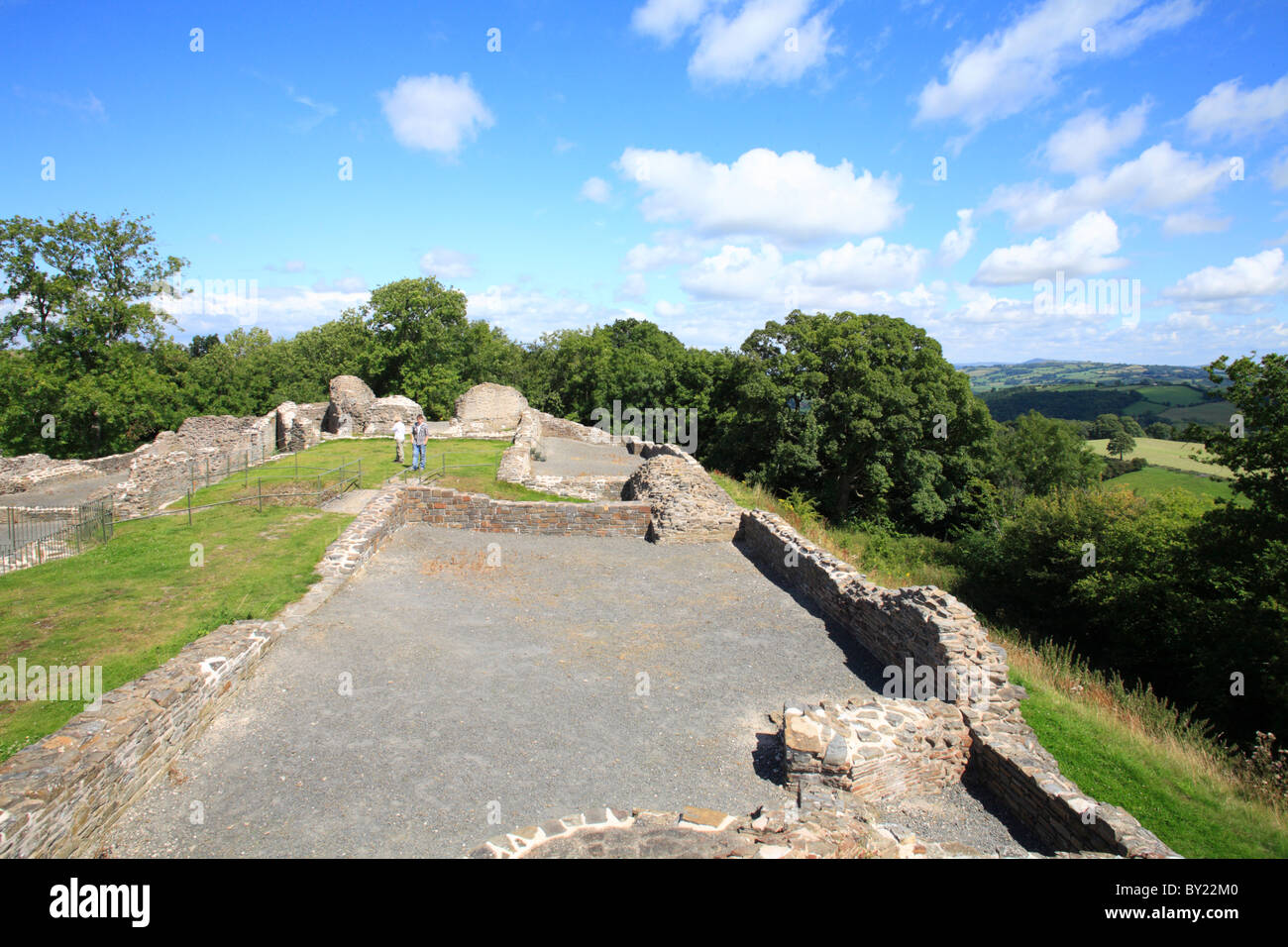 The ruins of Dolforwyn Castle, Powys, Wales Stock Photo - Alamy
