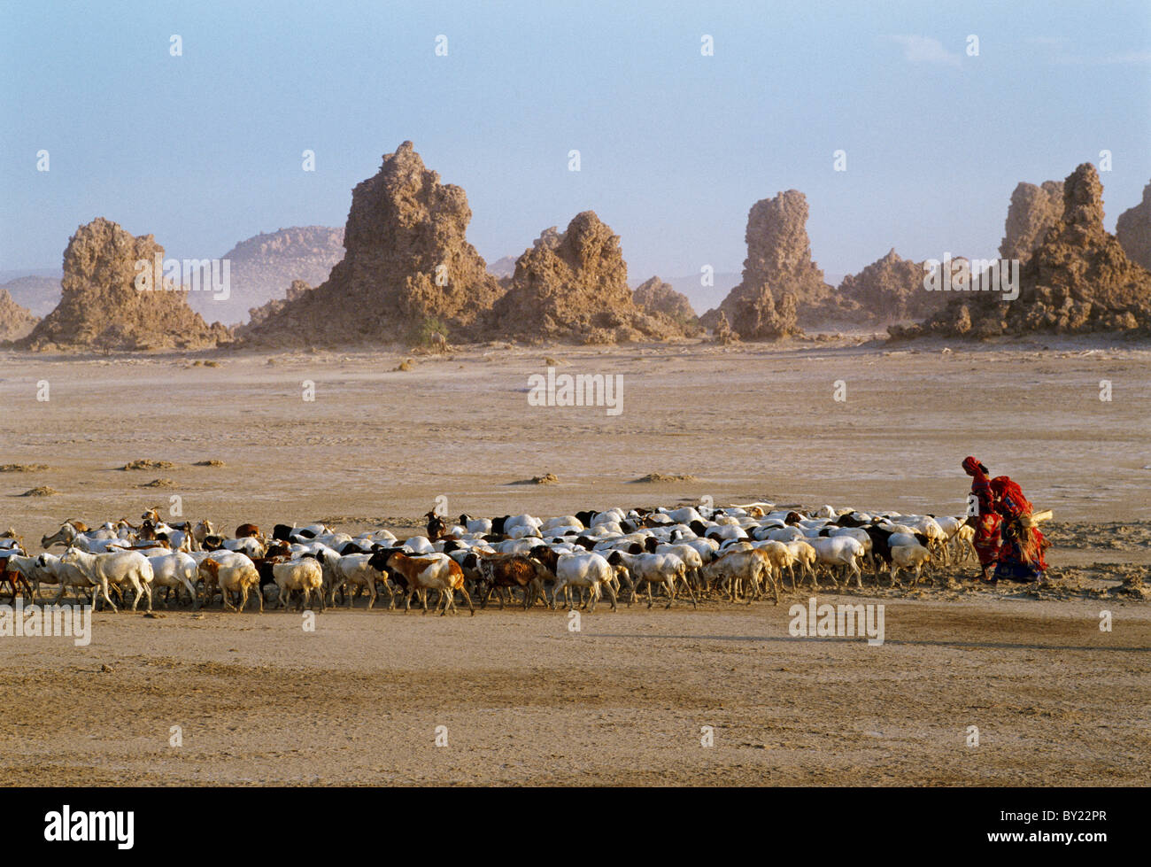 Lake Abbe, on the border of Djibouti and Ethiopia, is the last in a ...