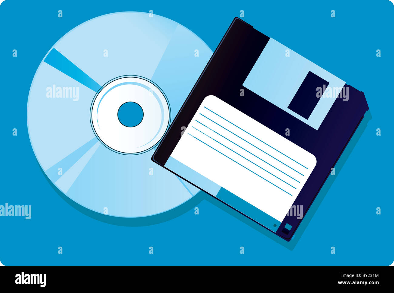 Disc and floppy Stock Photo - Alamy