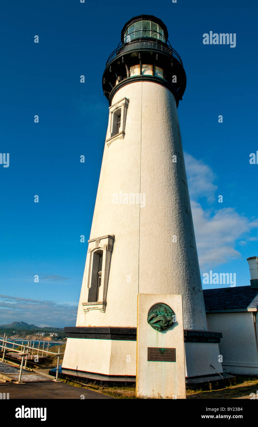 Famous Yaquina Head Lighthouse in Newport Oregon on Oregon Coast Stock ...