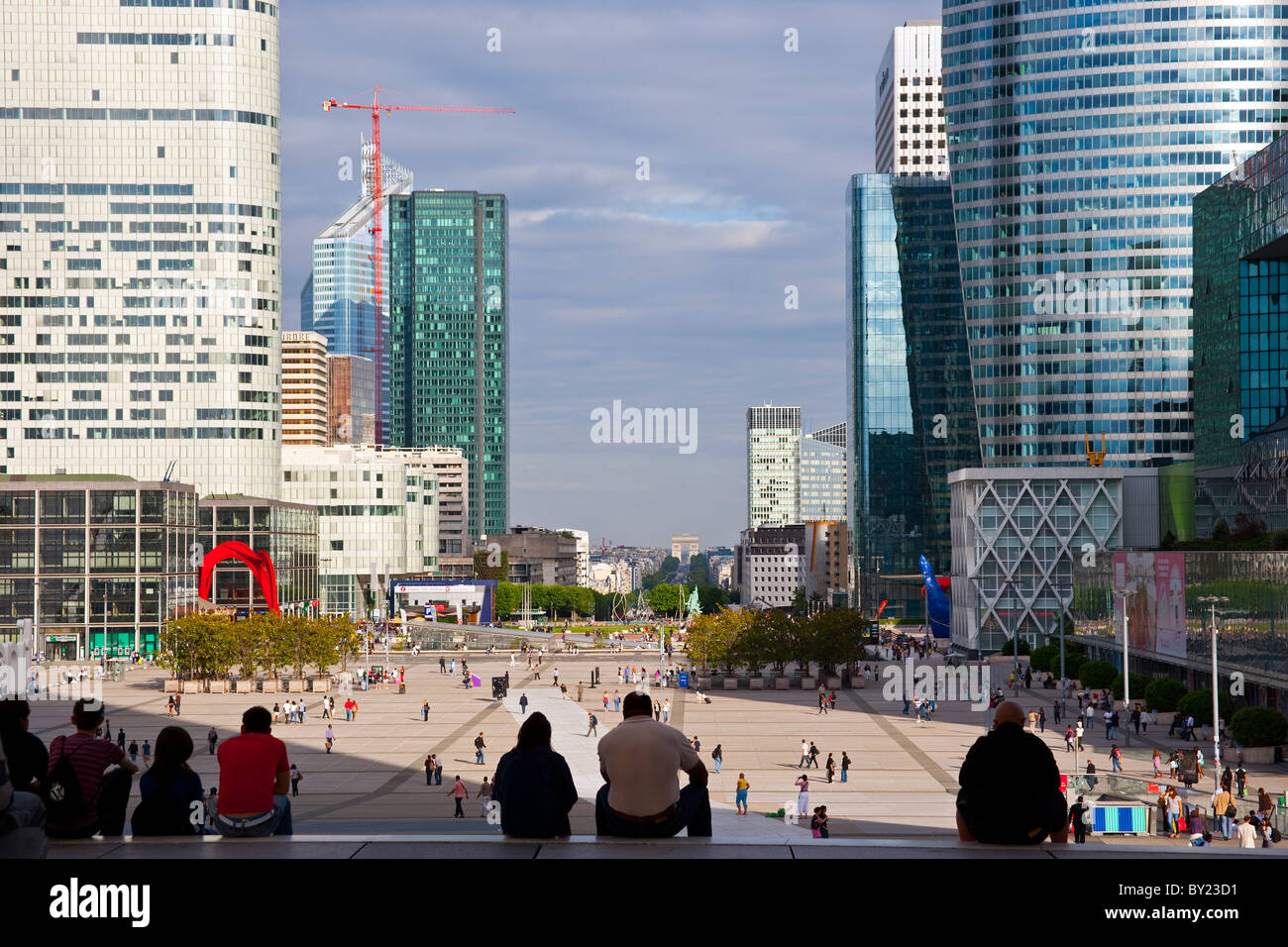View of La Defense from the Grande Arch. La Defense is the main ...