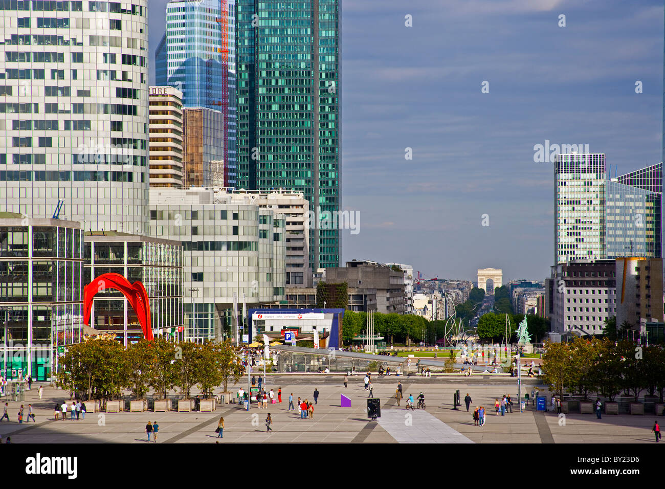 View of La Defense from the Grande Arch. La Defense is the main ...