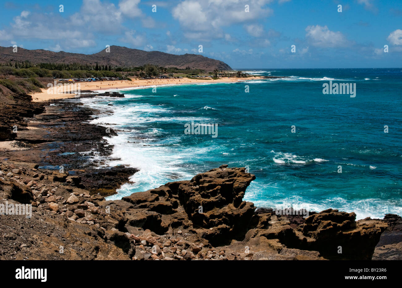 Reliable Hanola Blow Hole shooting water in South shore of Hawaii near ...