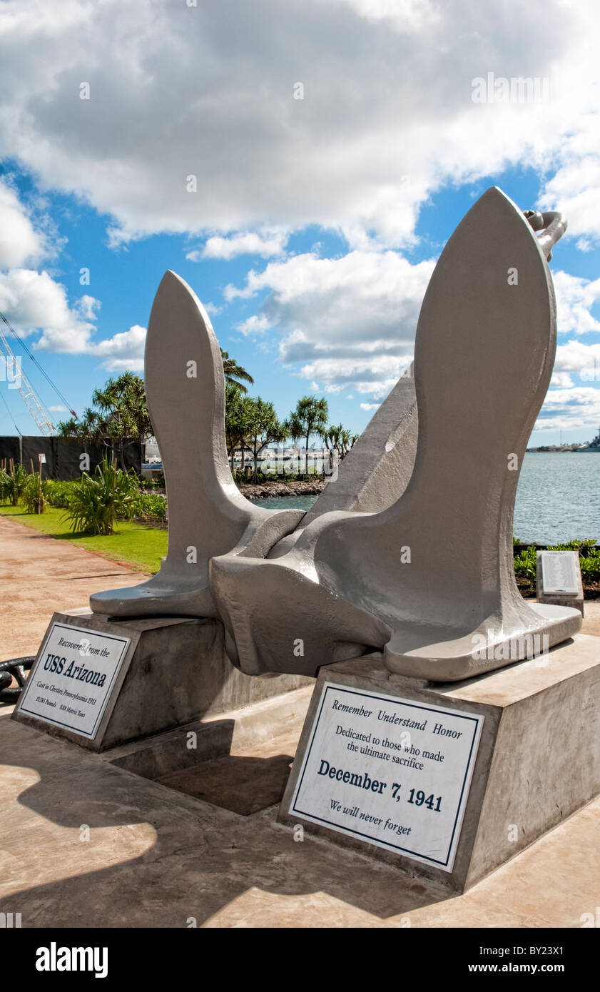 Pearl Harbor Memorial in Honolulu Hawaii Stock Photo - Alamy
