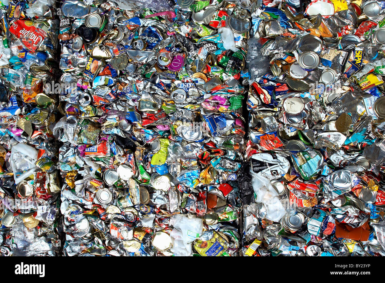 Recycling bail ready to be processed Stock Photo - Alamy