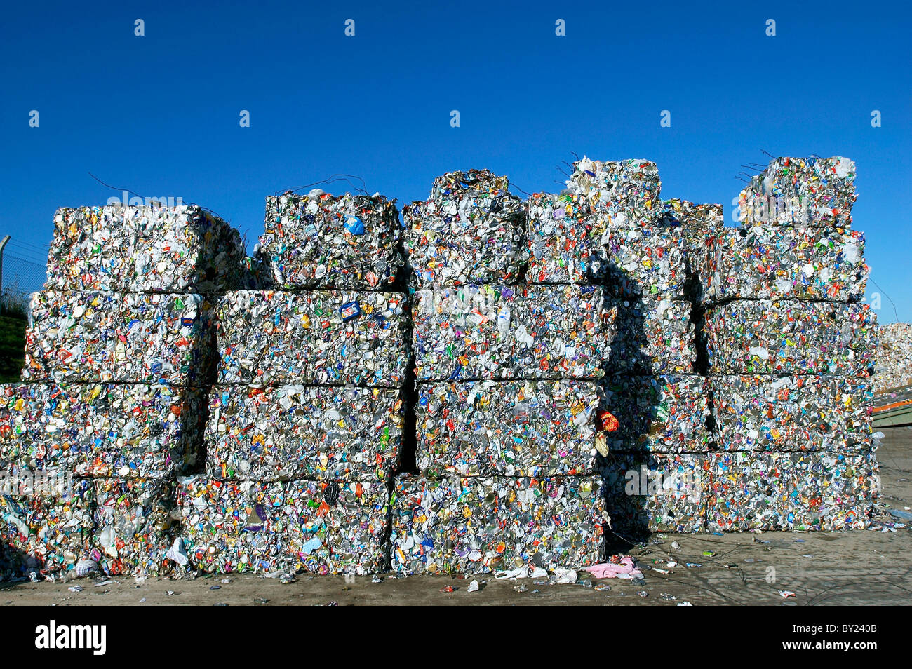 Recycling bail ready to be processed Stock Photo - Alamy
