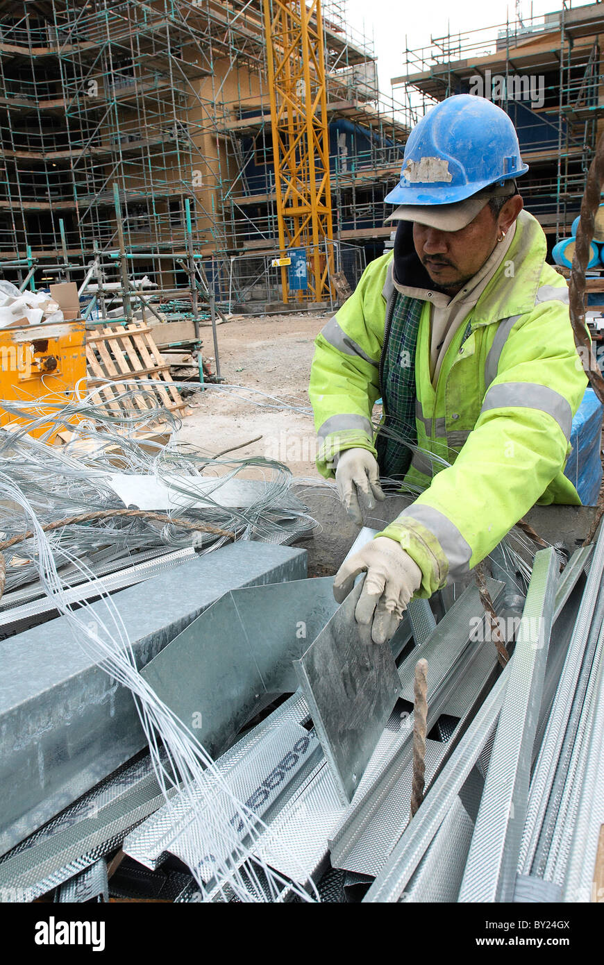 Construction loading skip onsite materials hi-res stock photography and ...