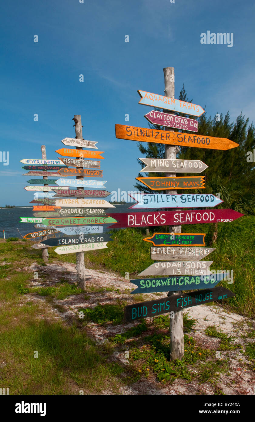 Sebastian Florida fun signs for arrows of all local businesses ...