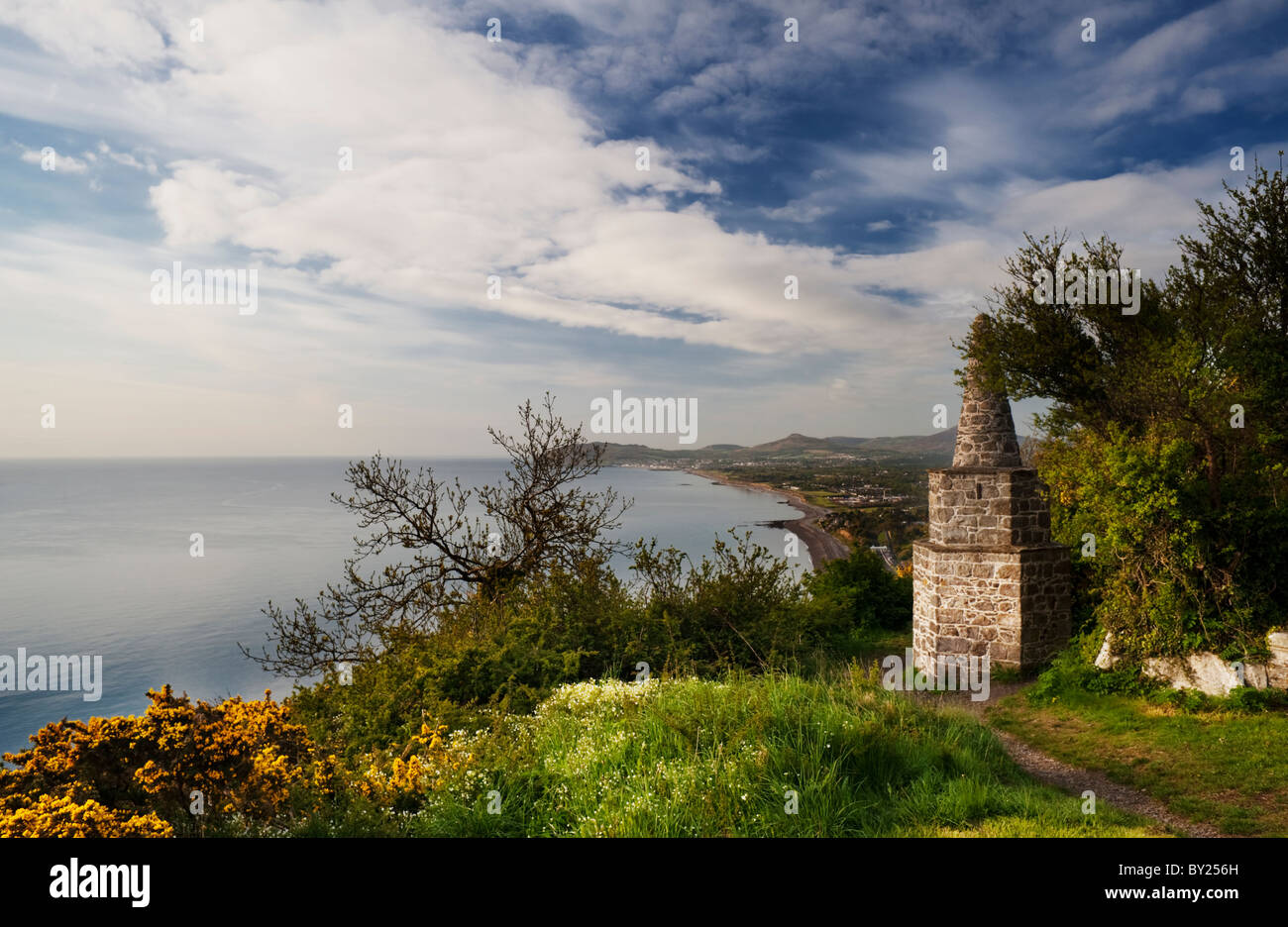 The small obelisk on Killiney Hill, overlooking Killiney Bay, Dublin ...