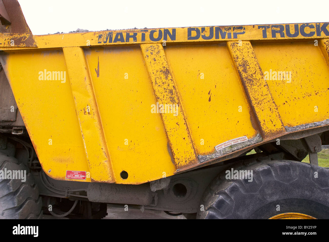 Dumper truck side view Stock Photo - Alamy