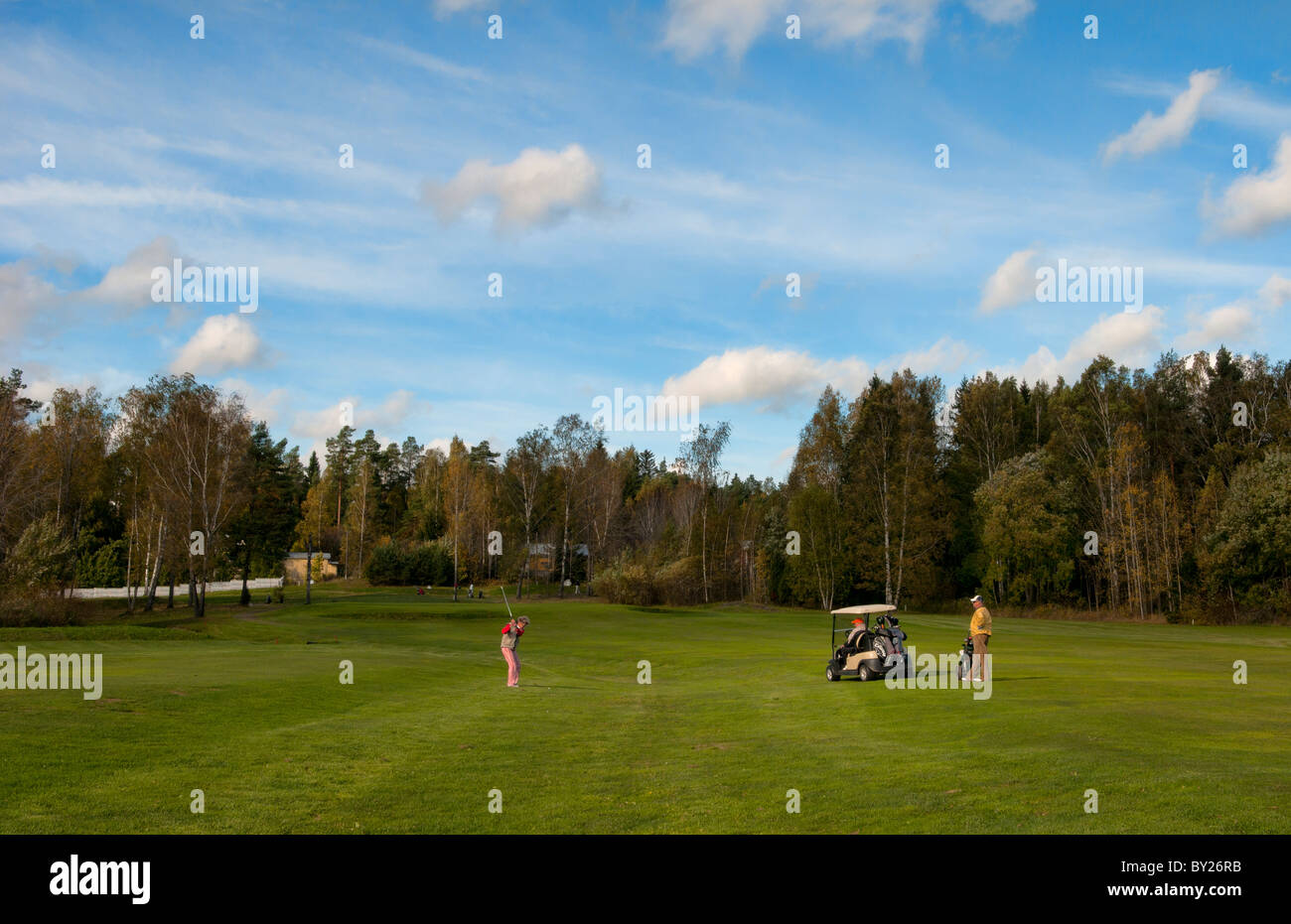 Great colorful golfing at Archipelagia Golf Club in Turko Finland Stock ...