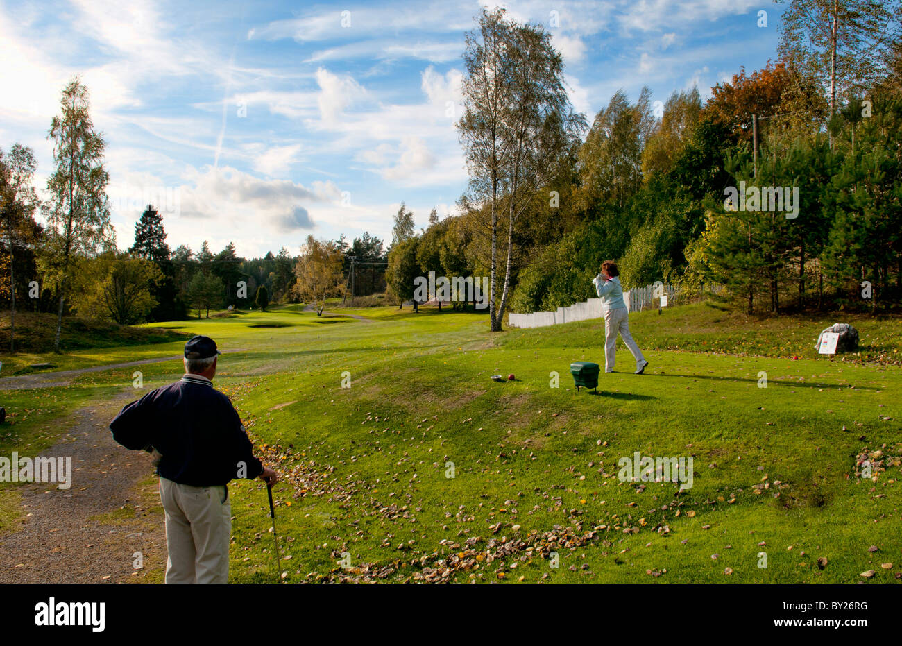 Great colorful golfing at Archipelagia Golf Club in Turko Finland Stock ...