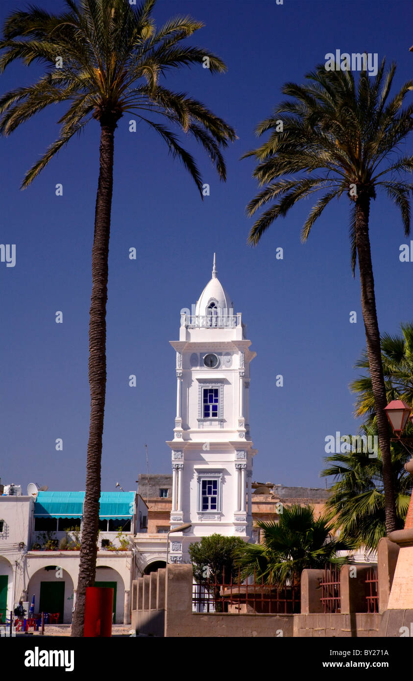 Tripoli, Libya; The recently restored clock tower in the city's Ancient ...