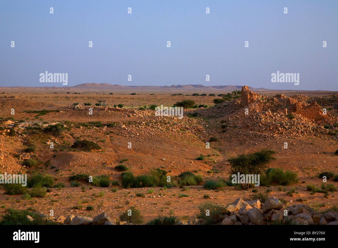 Ghirza, Libya; A stretch of the Bani Walid desert, which according to ...