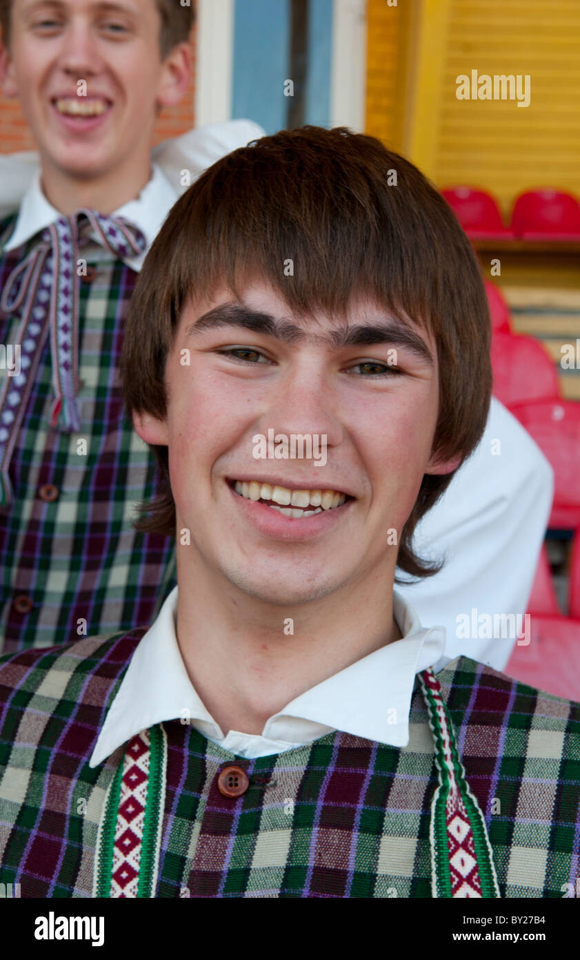 Great music traditional dress young singer portrait in costume in ...