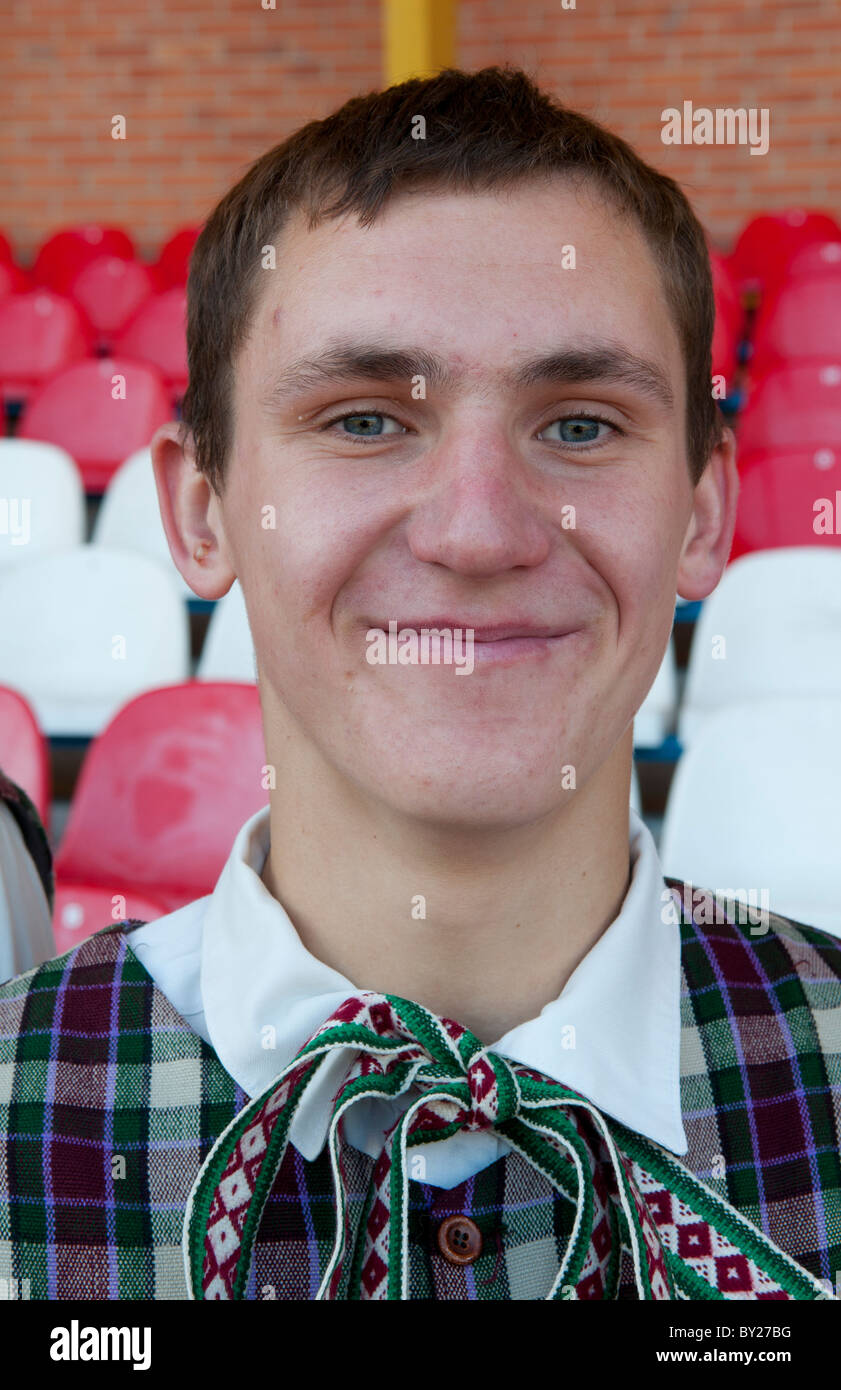 Great music traditional dress young singer portrait in costume in ...