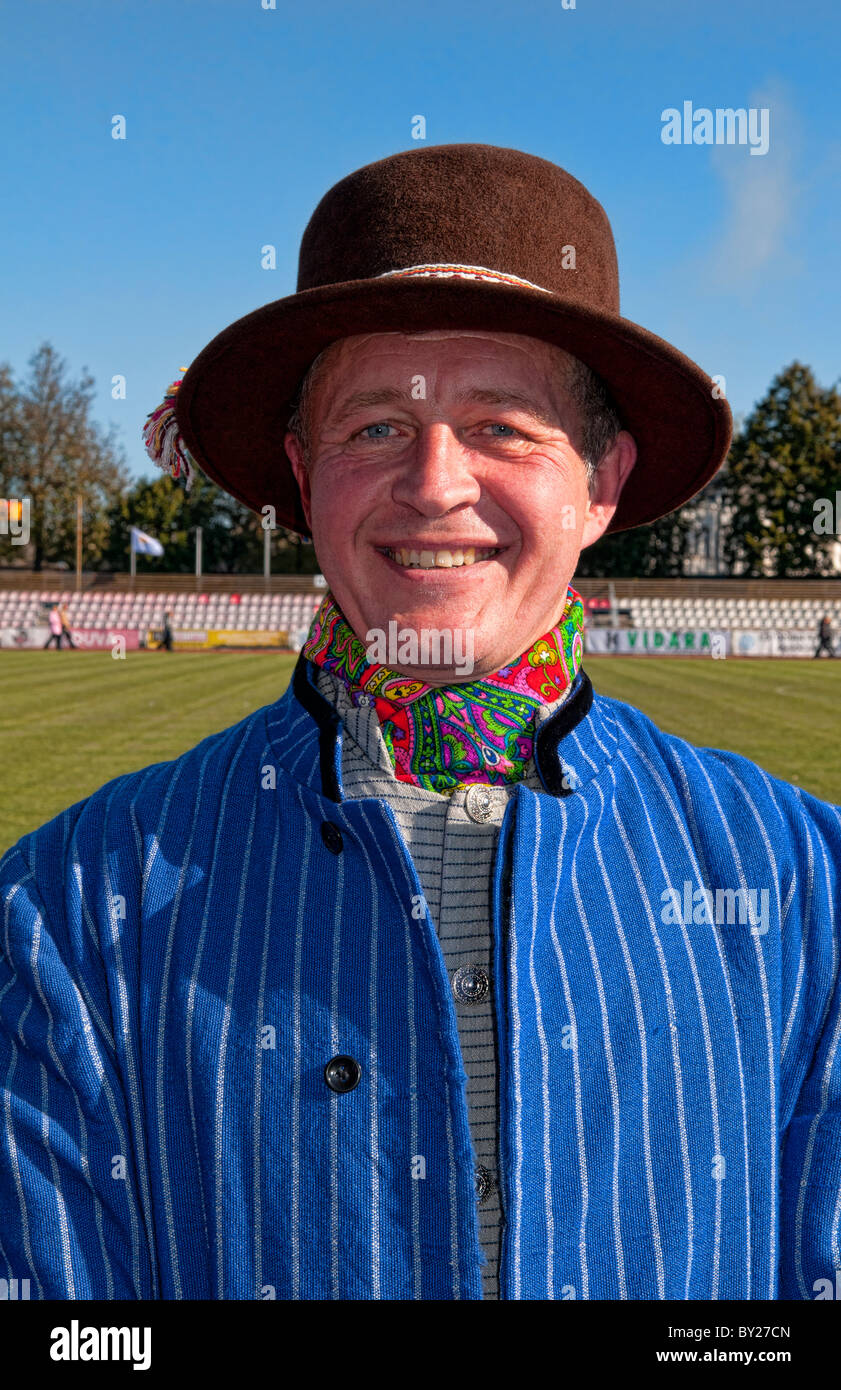Great music traditional dress older man portrait in costume in festival ...