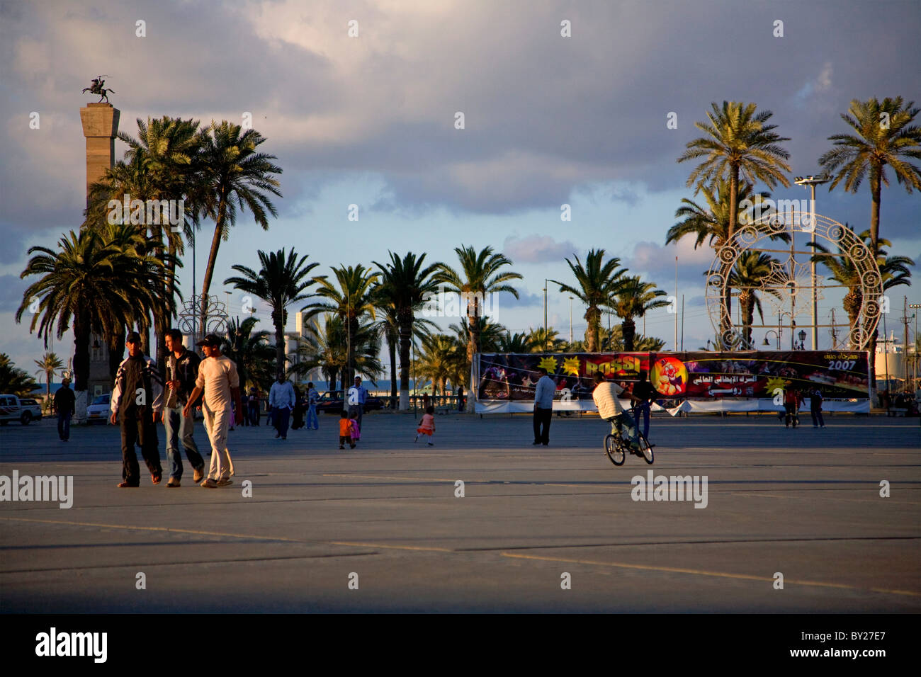 Tripoli, Libya; People walking in Green Square, the main square of the ...
