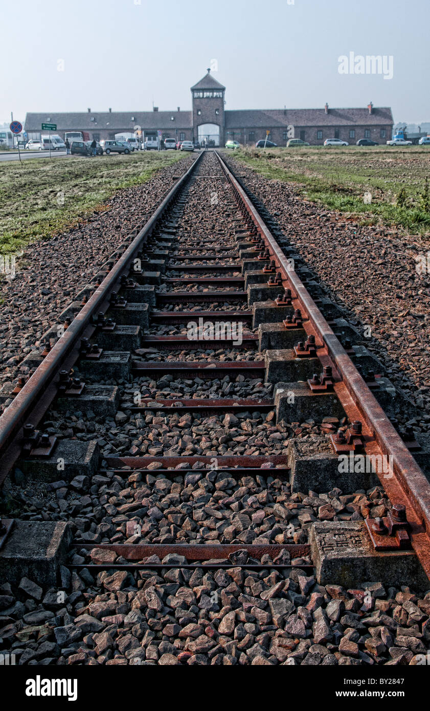 Auschwitz train tracks hi-res stock photography and images - Alamy