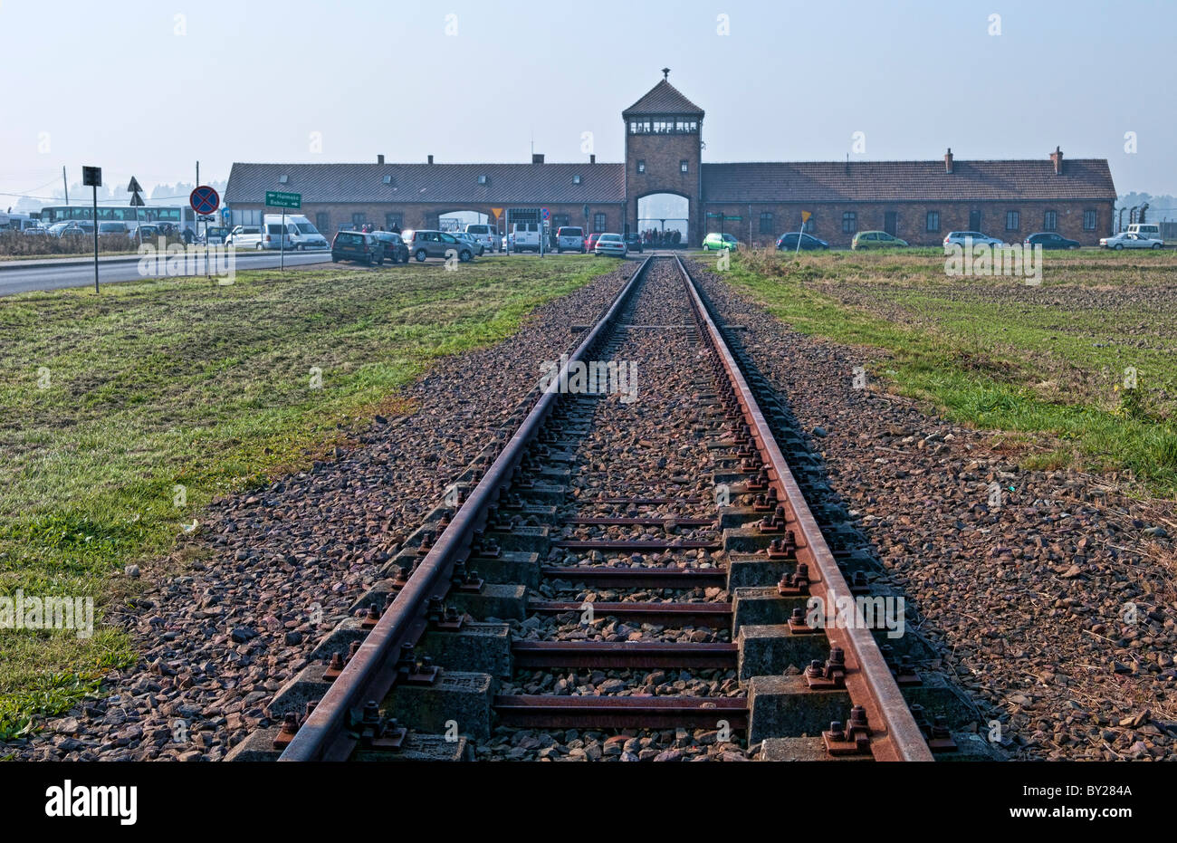 Auschwitz train tracks hi-res stock photography and images - Alamy