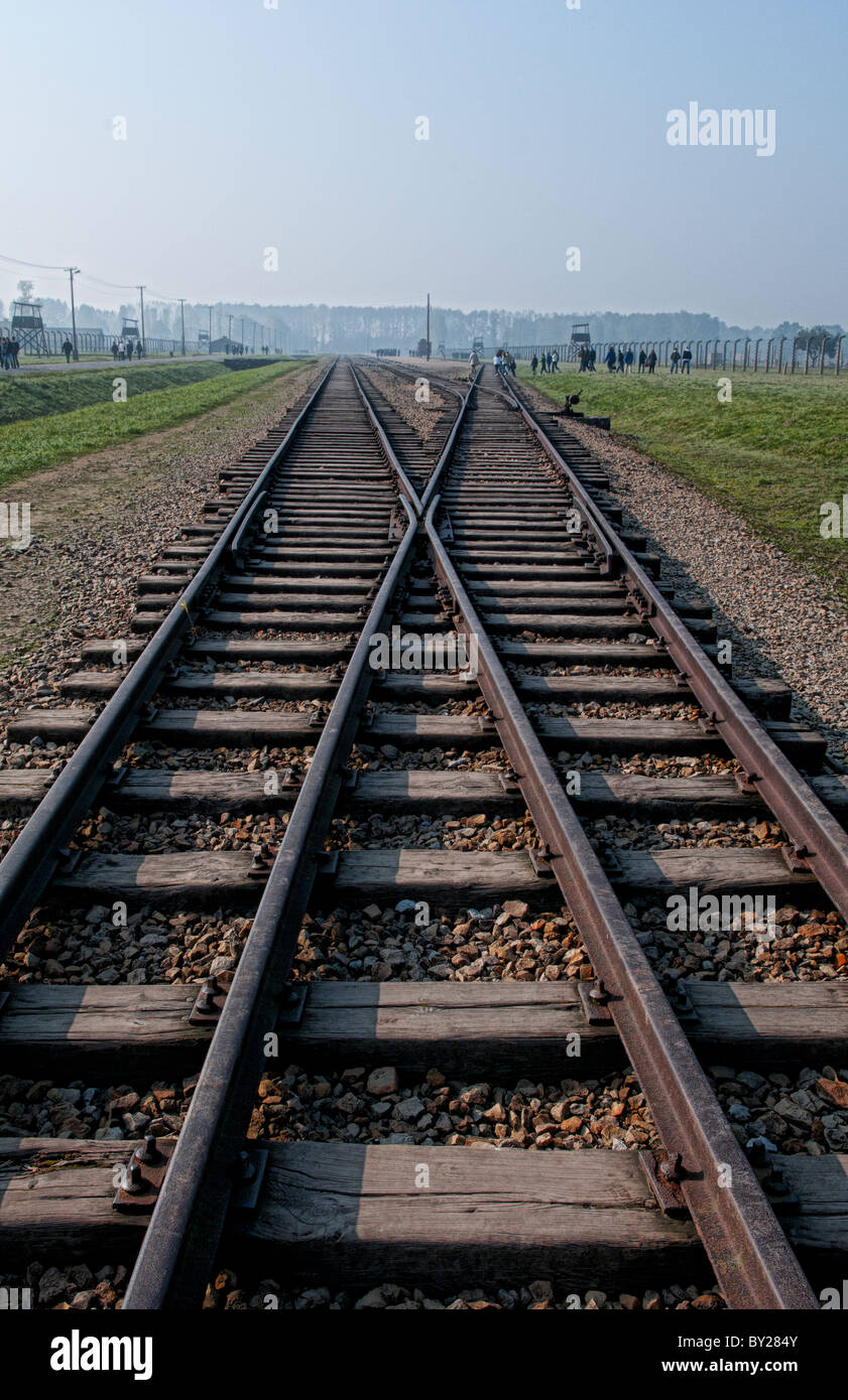 Auschwitz train tracks hi-res stock photography and images - Alamy