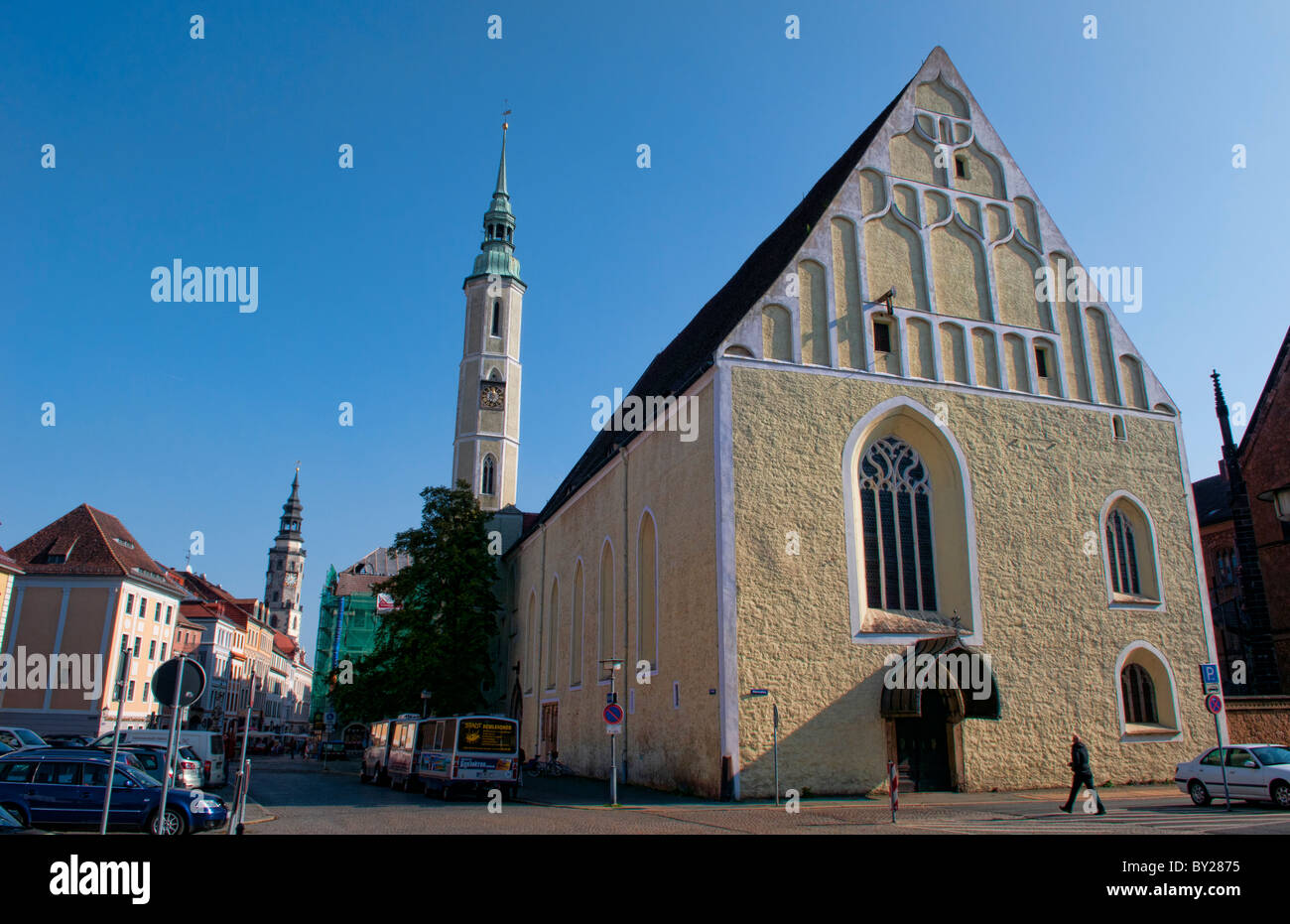 Gorlitz Germany border of Germany Poland city downtown Dreifaltigkeit ...