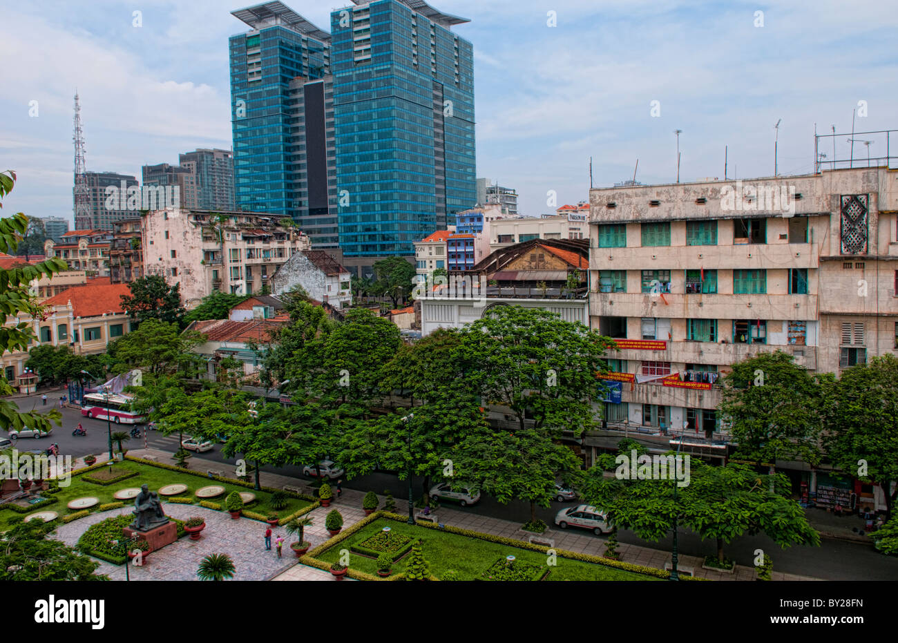 Saigon Ho Chi Minh City in Vietnam famous Rex Hotel roof top view of ...