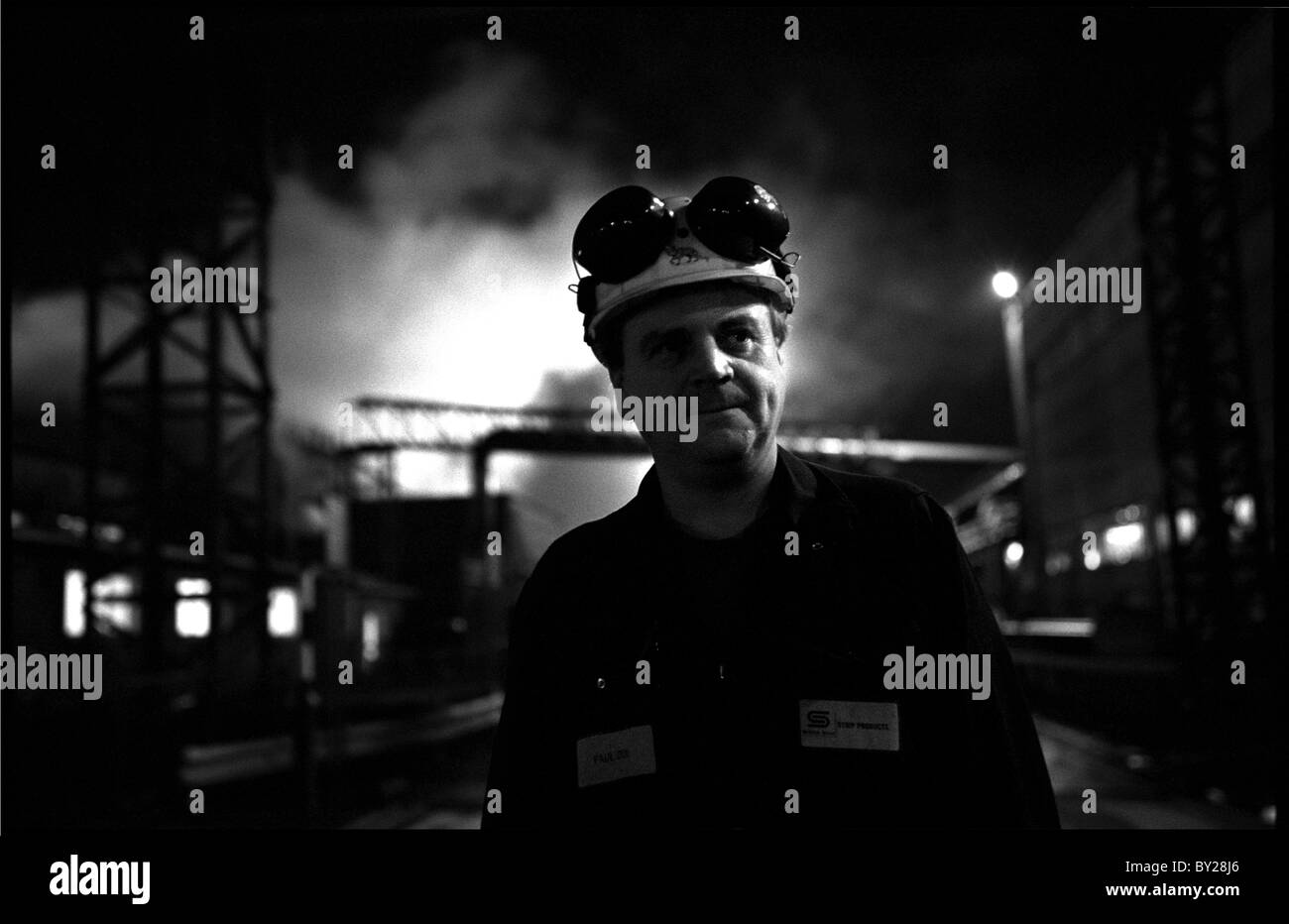 A Steelworker at the Corus Steel Plant, Port Talbot Stock Photo - Alamy