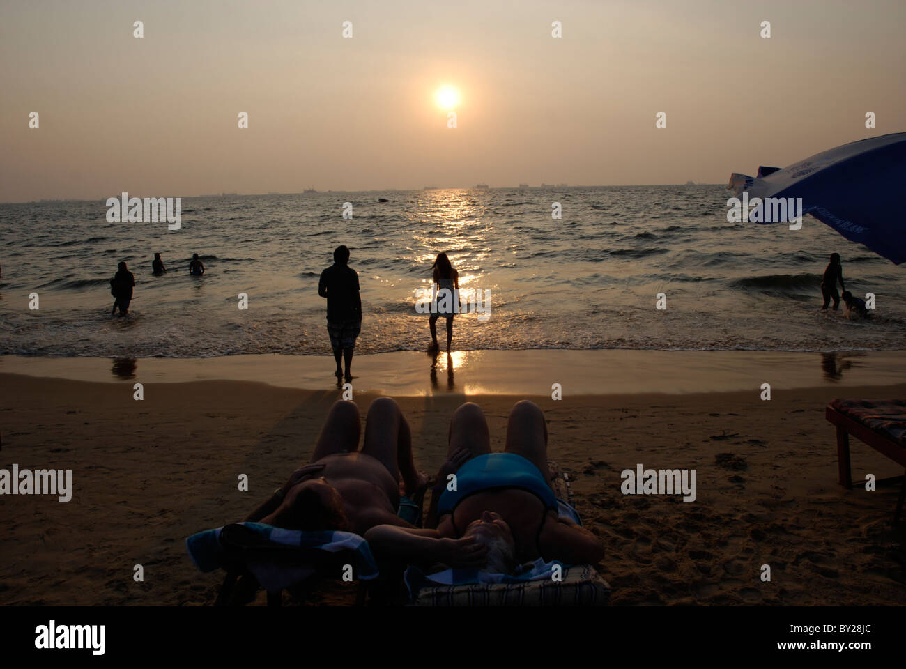 Beach-scene in Goa, India Stock Photo - Alamy