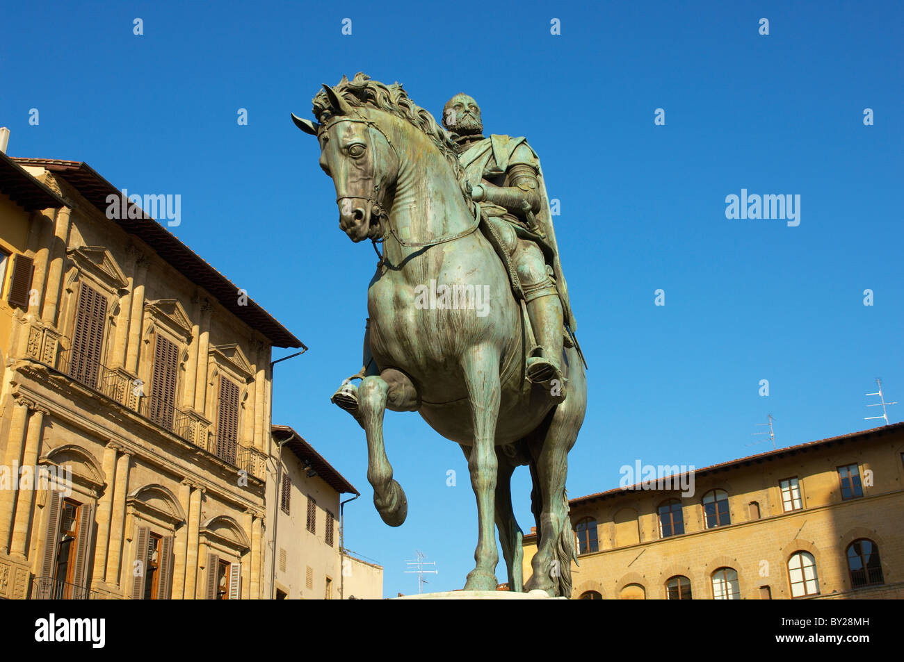 Statue of Cosimo Medicci - Plazza Della Signora - Florence Italy Stock ...